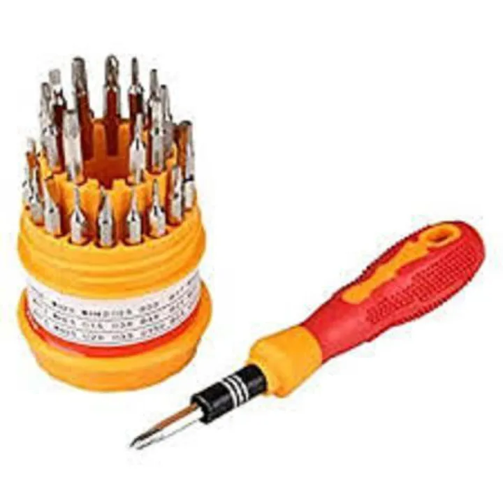 nEw 31 in 1 Screw Driver Tools Set - Red and Yellow | Daraz.com.bd