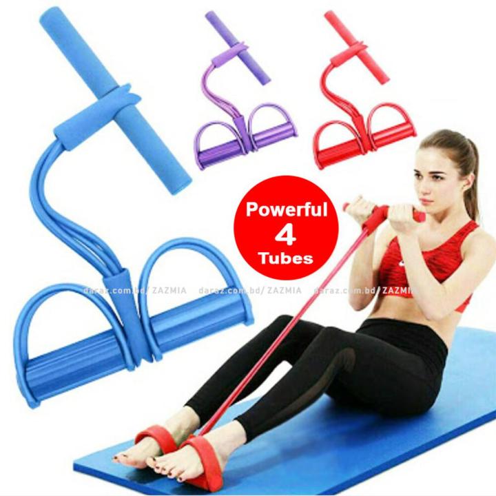 Pull Reducer Body Fitness Trimmer 4 Powerful Resistance Band Gym,Yoga ...