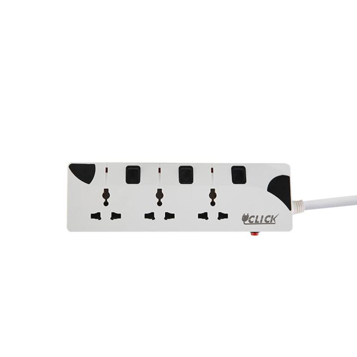 CLICK Safe Extension Cord 3 Point Multiplug (3 Port) | Daraz.com.bd