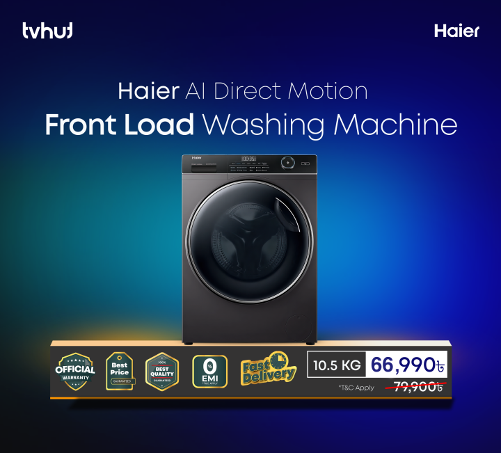Haier 10.5 KG AI Direct Motion Front Load Washing Machine With Official ...