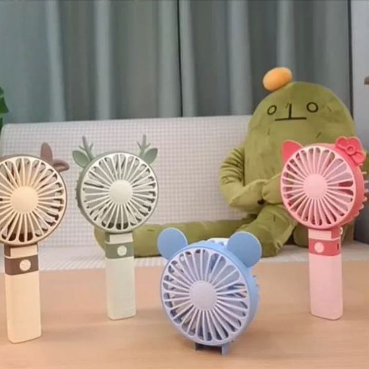 Cartoon mini fan | mini rechargeable fan | Daraz.com.bd