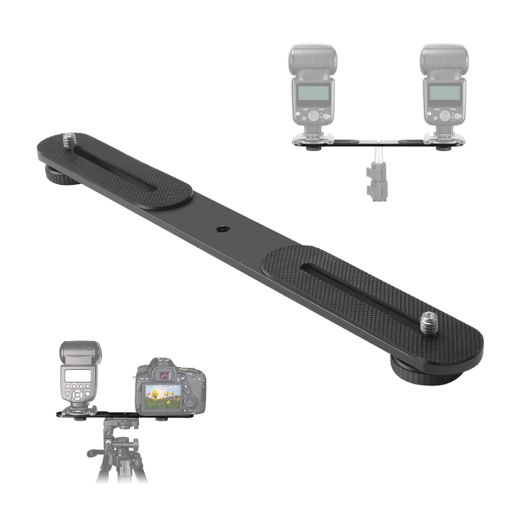 【Hot-Selling】 Dual Flash Bracket Hot Shoe Bracket Mount Holder for ...