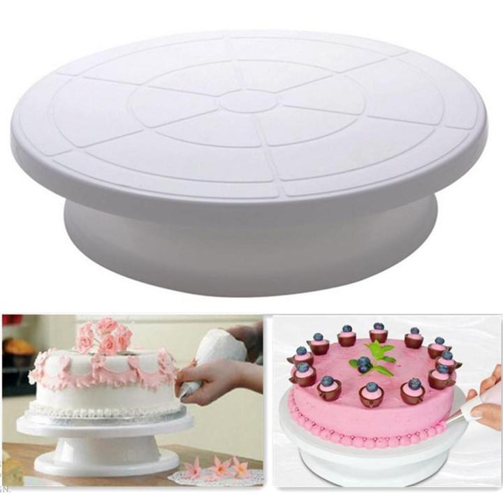 Cake Decorating Turntable Table 28Cm - White - Ideal For Both Amateurs ...