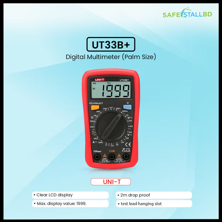 UNI-T UT33B+ Digital Multimeter (Palm Size) | Daraz.com.bd