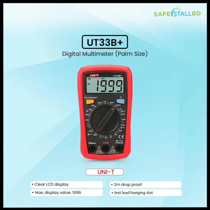 UNI-T UT33B+ Digital Multimeter (Palm Size) | Daraz.com.bd