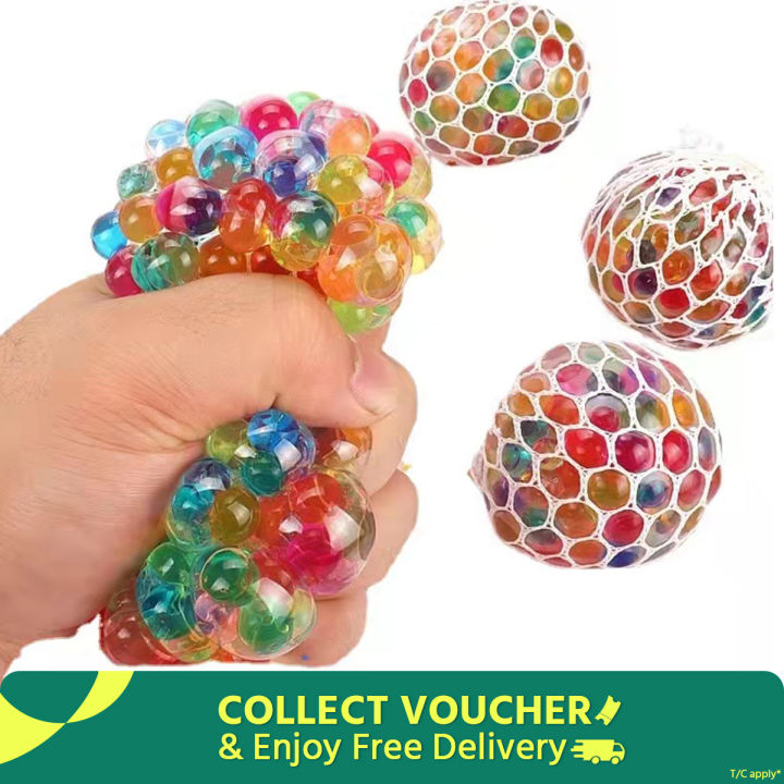 Hand Squishy Vent Ball-Magic Ball-Rainbow Grape Ball | Daraz.com.bd