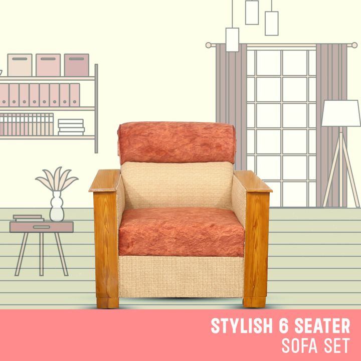 Stylish 5-Seater Sofa Set | Daraz.com.bd