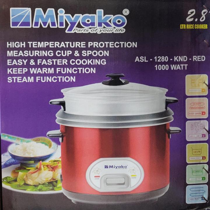 Miyako 2.8 Liter 3 In 1 Rice Cooker Double Pot Non-Stick Lid ...