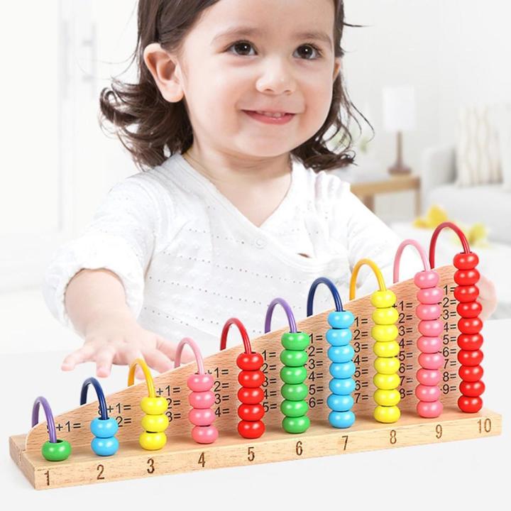 Wooden Double-Sided Calculation Shelf Abacus with Counting Addition ...