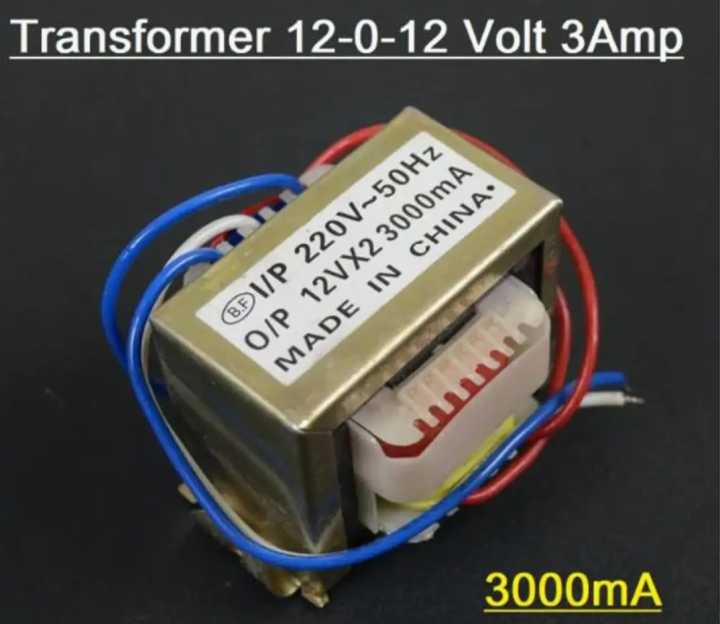 Transformer 12-0-12v 3Amp Input AC 220V 50Hz Output DC 12 Volt 3A Step ...