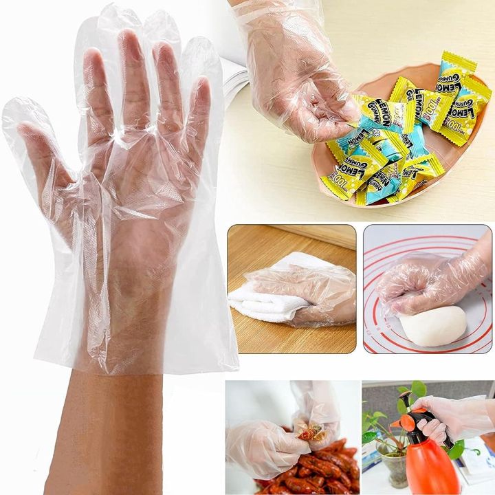 100Pcs=1 packet One Time Hand Gloves Poly | Daraz.com.bd