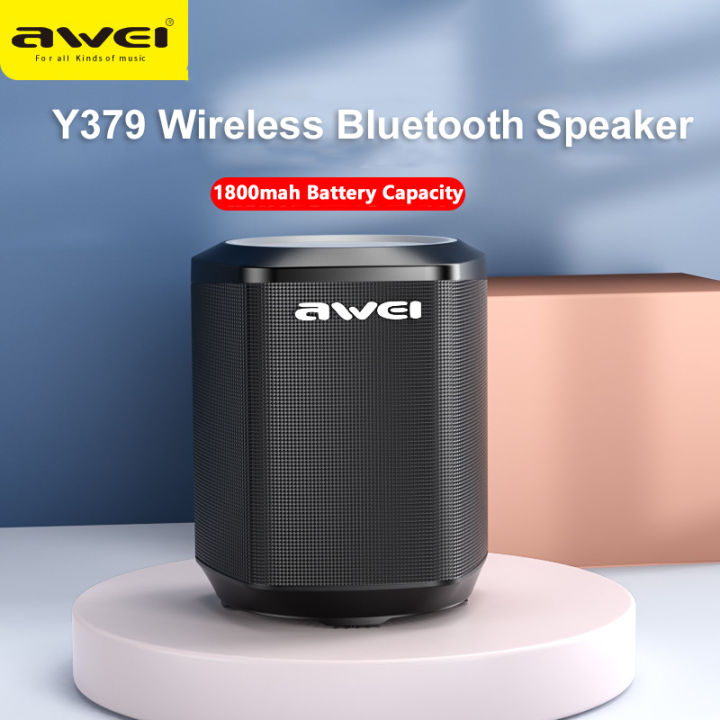 Awei Y379 Bluetooth 5.0 IPX6 Waterproof TWS Play Supported Portable Mini Outdoor Wireless ...