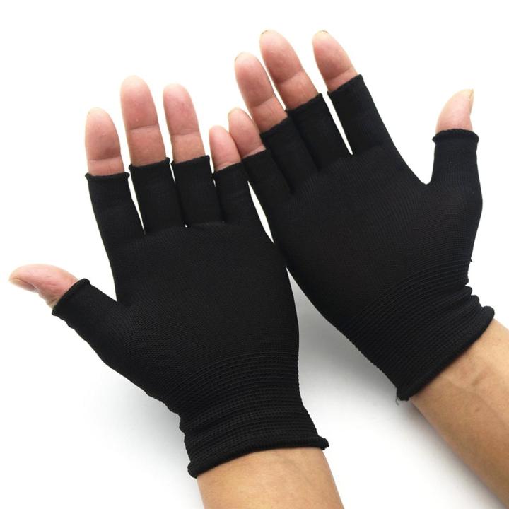 【100%-New】 Half Finger Gloves Women And Men Wool Knit Wrist Cotton ...