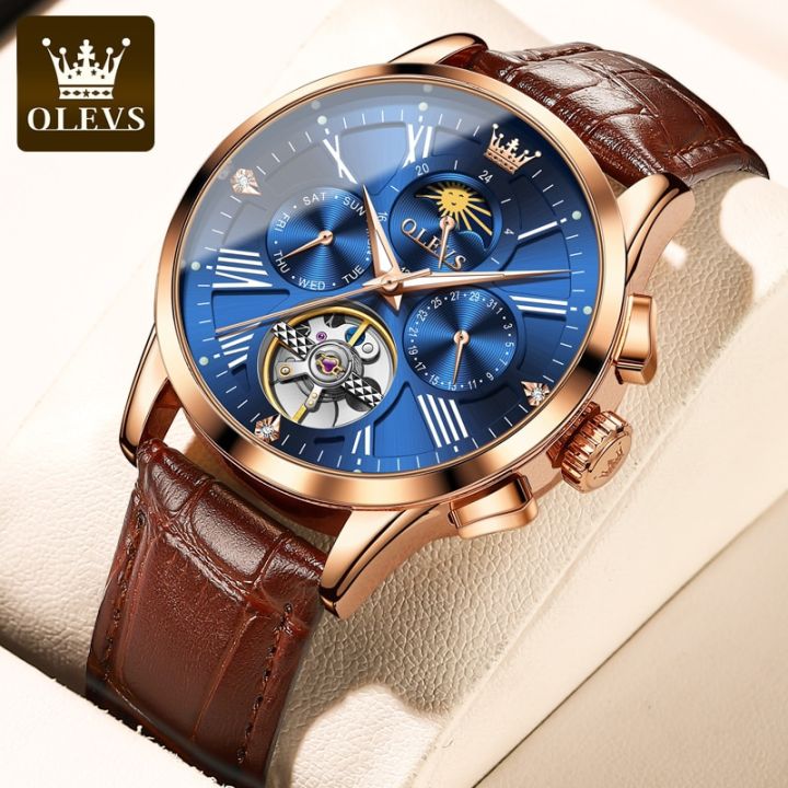 OLEVS Men's Watch Mechanical Watches Men Automatic Wind up Waterproof ...