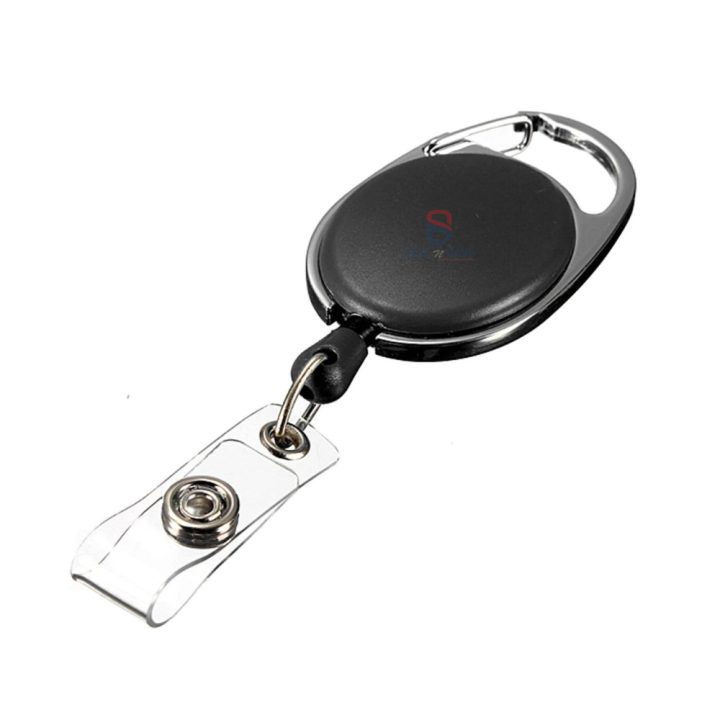 ID Card Key Chain Retractable Pull Badge Reel Recoil Belt Key Ring ...