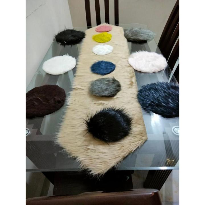 Fur Dining Table Runner Set With 12 Mat | Daraz.com.bd