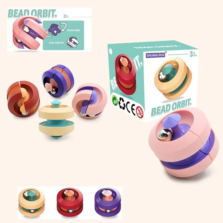 Bead-Orbit Fidget Toys, Relieve Stress Metal Pinball Puzzle Rotating ...