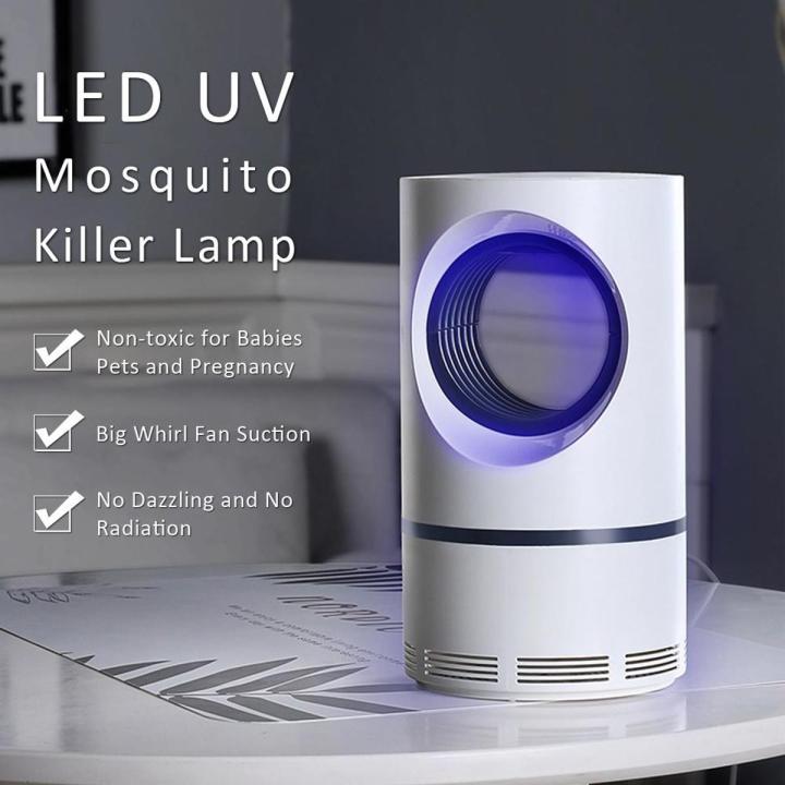 USB Powered Mosquito Killer Light LED UV Silent Insect Trap Lamp with ...