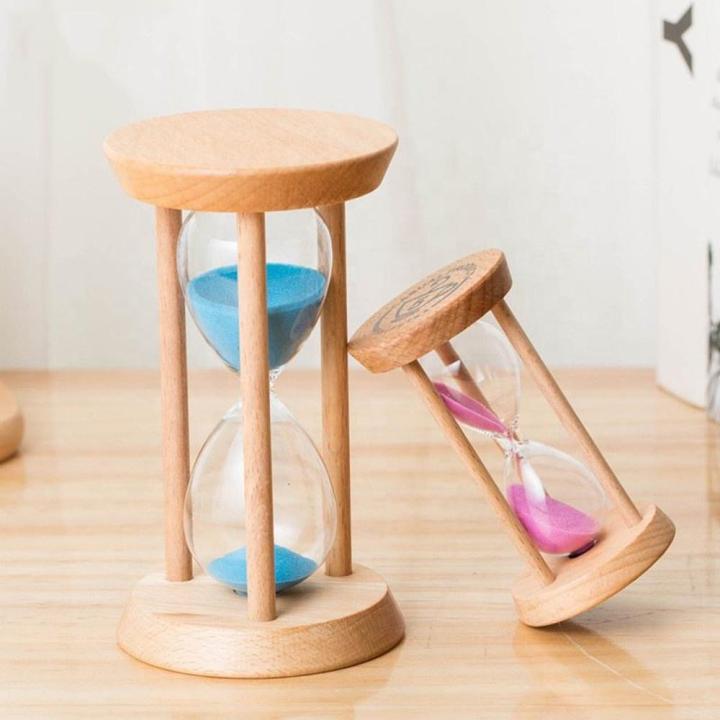 Hourglass Creative Timing Glass Small Hourglass Wooden Round Hourglass ...