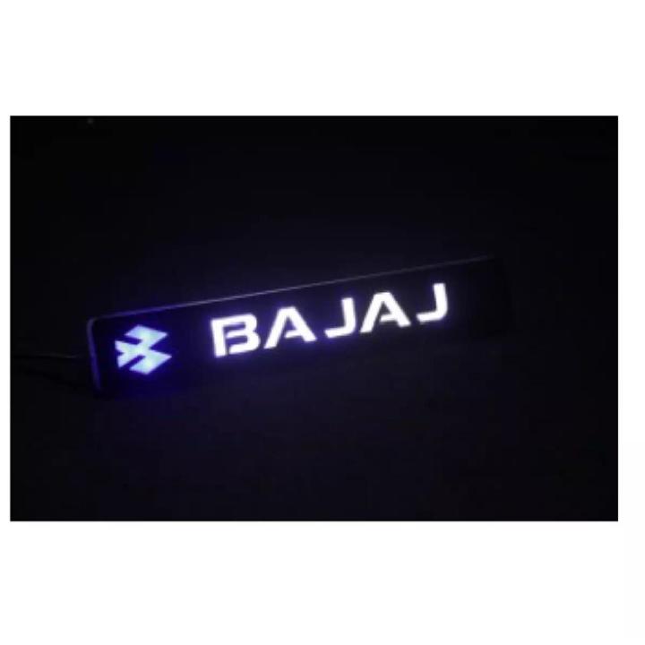 Bajaj Bike Brand Front Name Plate Logo Led Light For Motorcycle - Bike ...