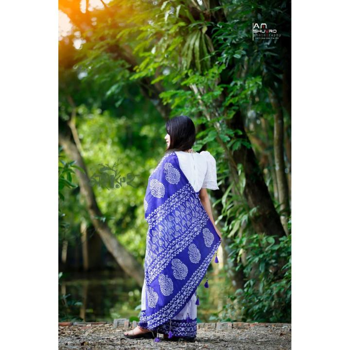 Batik Sharee / handmade batik sahree / cotton batik sharee With extra ...