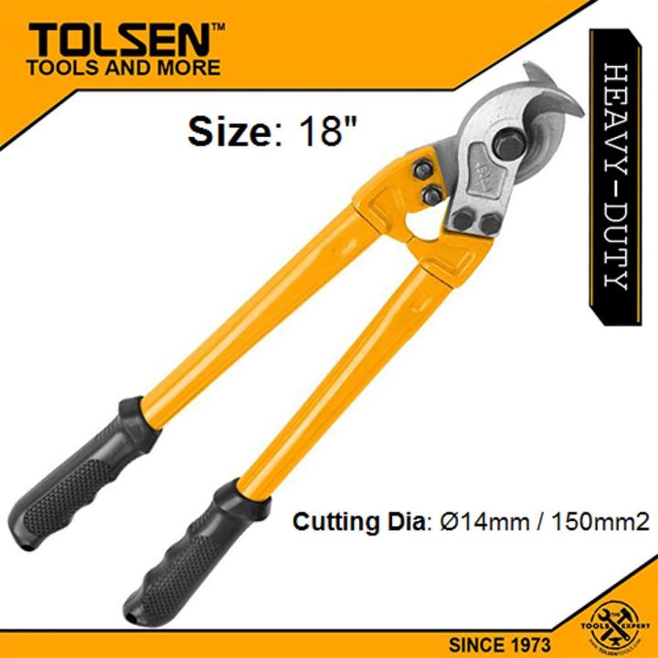 TOLSEN 18" Cable Cutter, Cutting Dia (14mm / 150mm2) Heavy Duty Model ...