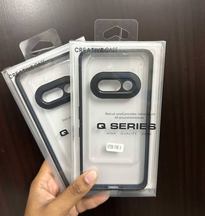 Nothing Phone 3A Transparent Q Series PC TPU Hybrid Bumper Slim Back ...