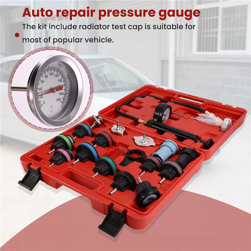 Coolant Vacuum Refill Kit 31-Piece Coolant Pressure Tester Kit With 23 ...