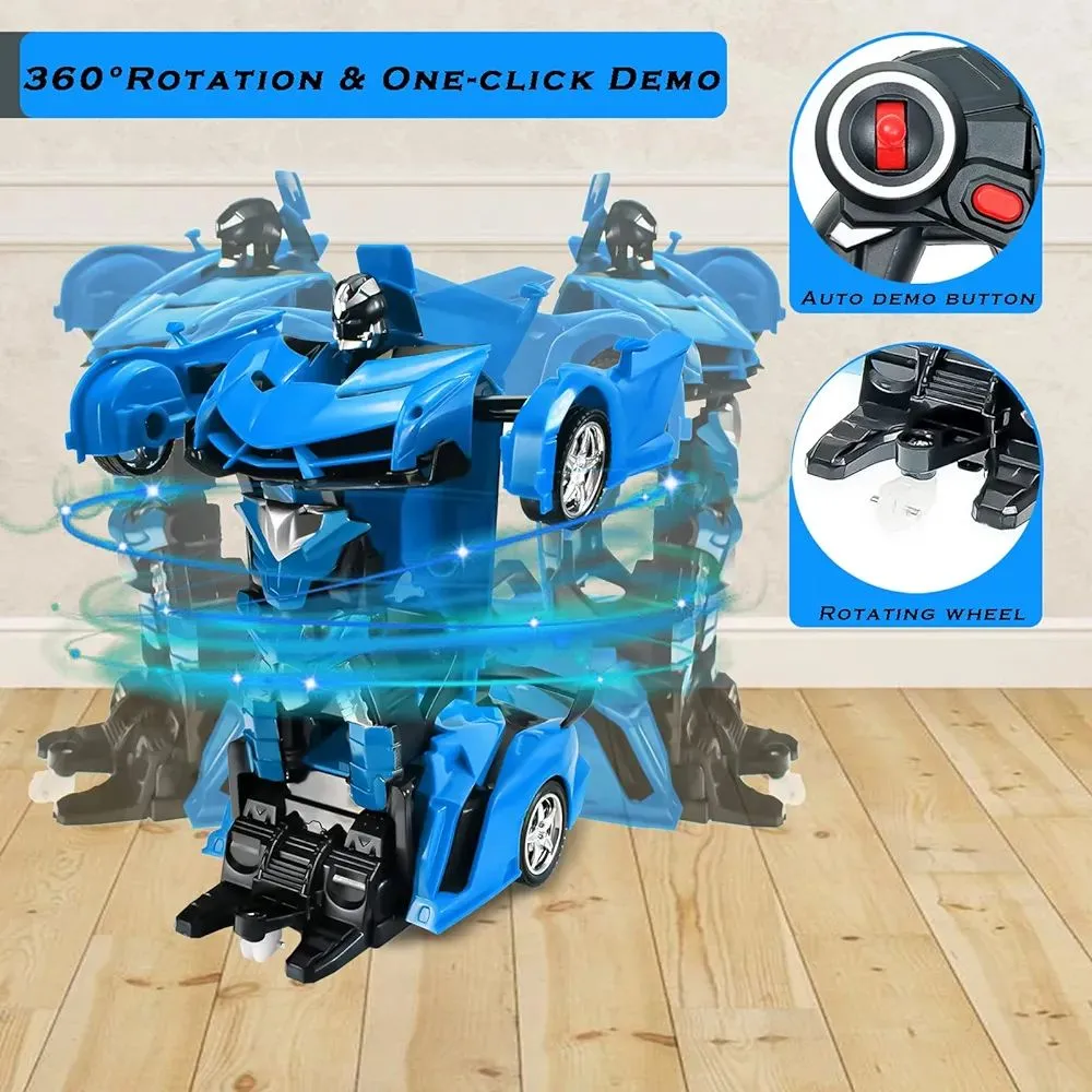 Electric RC Car Transformation Robot - Kids Boys Girls Toy Outdoor ...