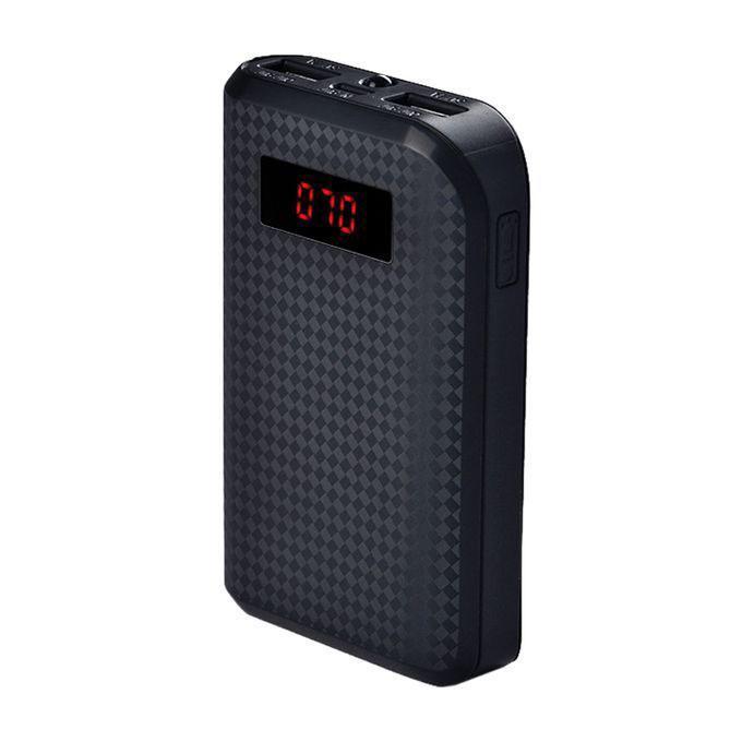 Dual-USB Portable Power Bank 10000mAh - Black | Daraz.com.bd