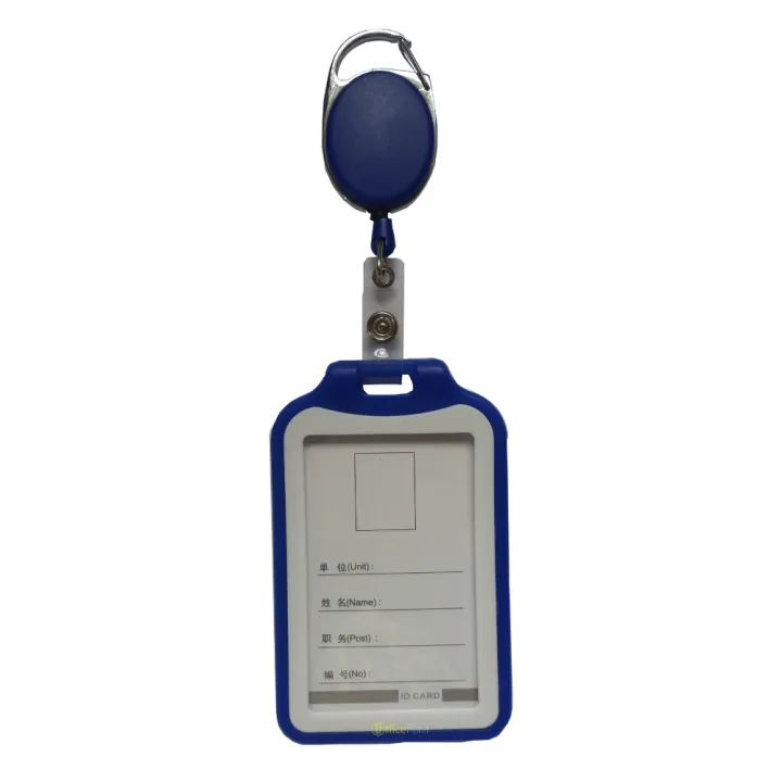 Vertical ID Card Holder with Badge Reel - Blue | Daraz.com.bd