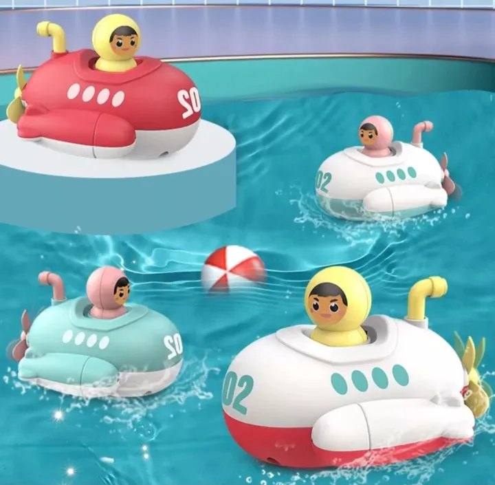 swimming Clockwork Spray Water Floating Rotation Submarine Toy | Daraz ...