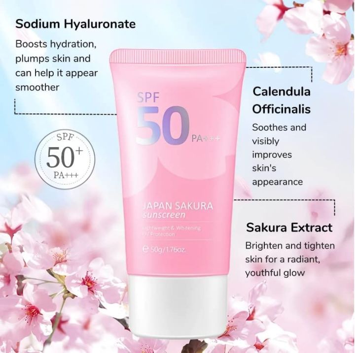 Laikou Japan Sakura Sunscreen SPF50 PA+++ (50g) | Daraz.com.bd