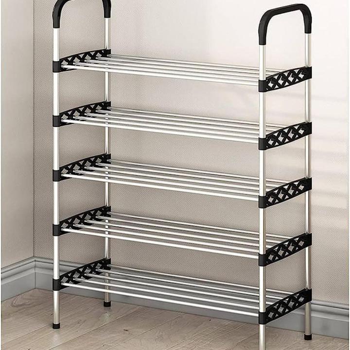Shoe Rack 5 Tier Extendable Shoe Rack Organiser Strong and Durable Duty ...