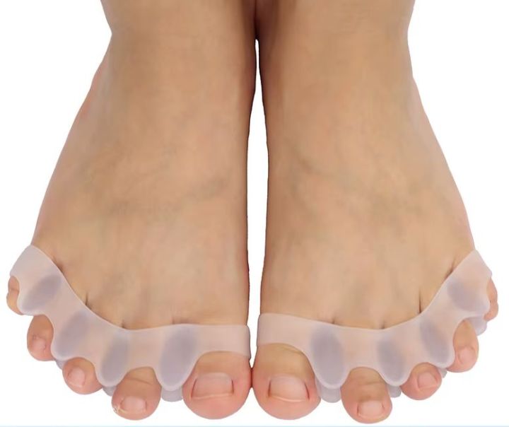 02 Pcs of Soft Silicone Gel Toe Separators Toe Correctors Toe Spacers ...