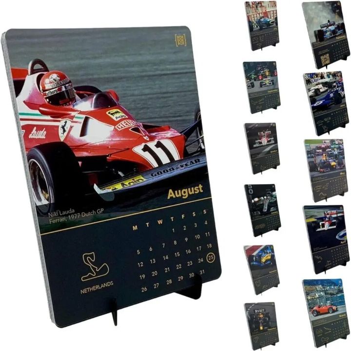 2024 Calendar for F1 fans Desk Calendar Racing Car Calendar Time ...