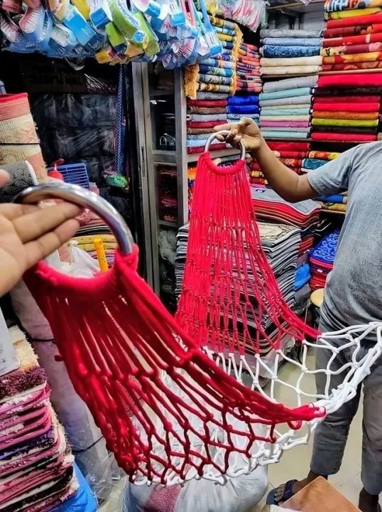 Handcrafted Dolna Cradle with Both Side SS Ring: Elegant Hanging Bed ...