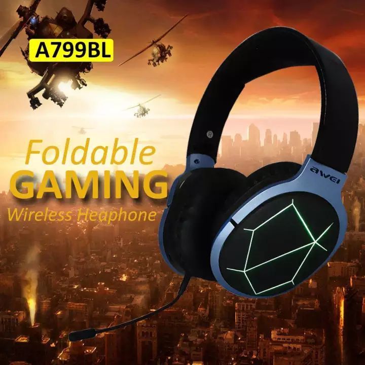 Awei A799BL Foldable Gaming Wireless Bluetooth Headphone With Gooseneck ...