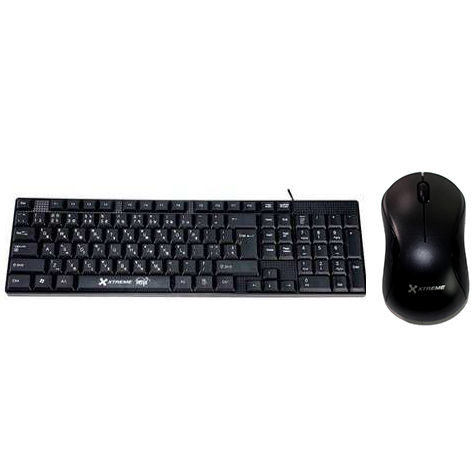 XTREME KB-6109 STANDARD USB Wired Keyboard & Logi-tech Mouse Combo ...