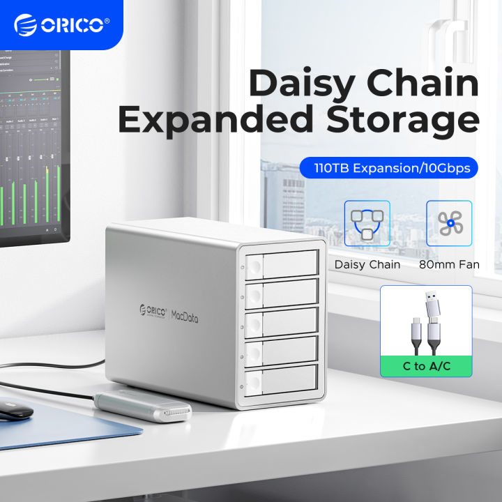 ORICO 3.5" Daisy Chain Type-C 10Gbps HDD Docking Station Support RAID ...