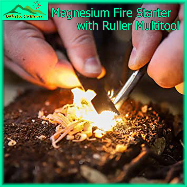 Magnesium Flint Fire Starter Fire Stone with Multitool for Outdoor ...