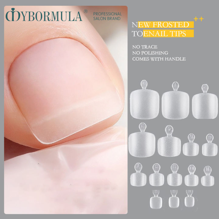 120/150/600pcs Frosted False Toenails Short Square Soft Gel Full Cover ...