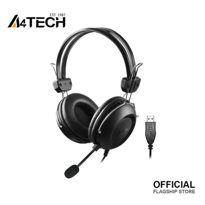A4TECH HU-35 Stereo USB Headset - Comfort-Fit - In-Line Mic - USB Plug ...