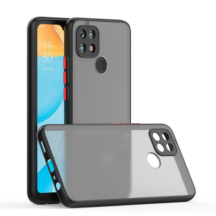 Oppo A15 / A15s Bumper e Frosted Shockproof Protection Casing Hard ...