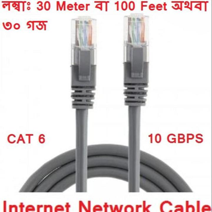 100 Feet dbl Cat6 Ethernet Cable Internet Network Cable 30 Meter ...