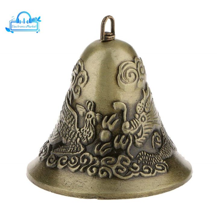 Mini-feng Shui Chinese Dragon Charm Bell And Phoenix Figure Decor ...
