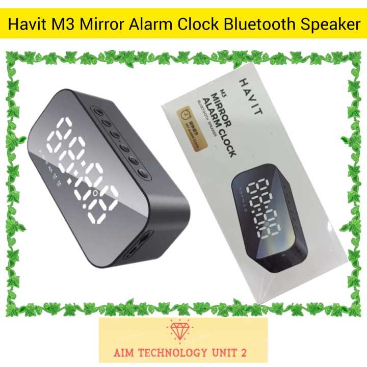 HAVIT M3 Portable Bluetooth Speaker Alarm Clock Wireless LED Display ...