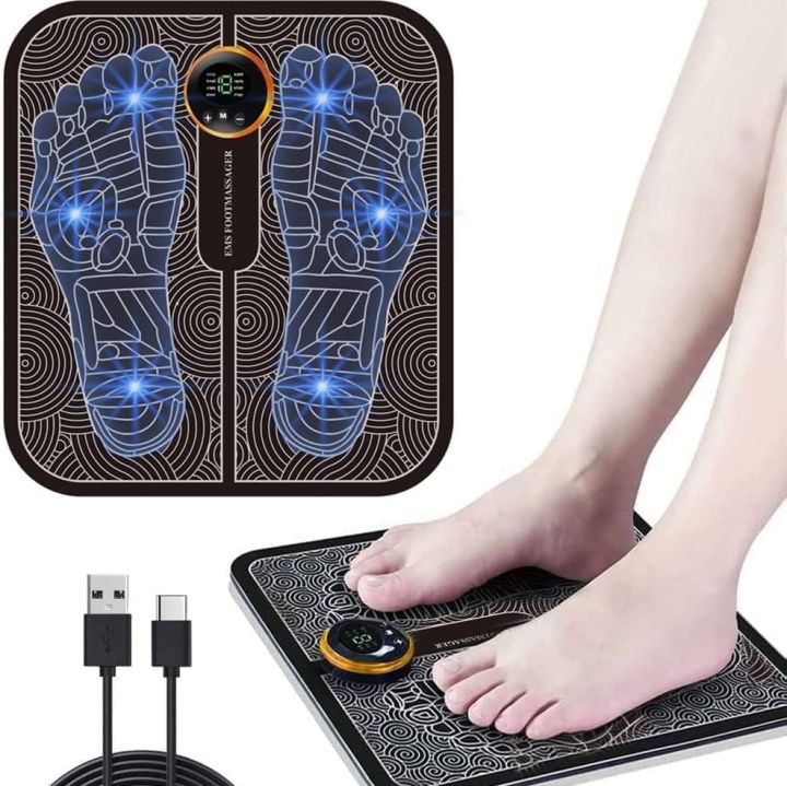 EMS Foot Massage Mat Automatic Electric Physiotherapy Tens Massager ...