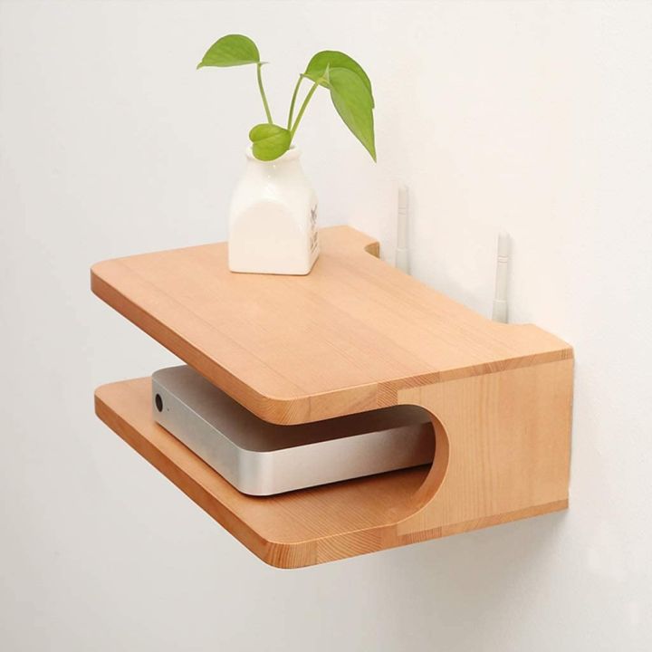 Wall Shelf-Wall Mounted WiFi Router Shelf Set-top Box Bracket Creative ...