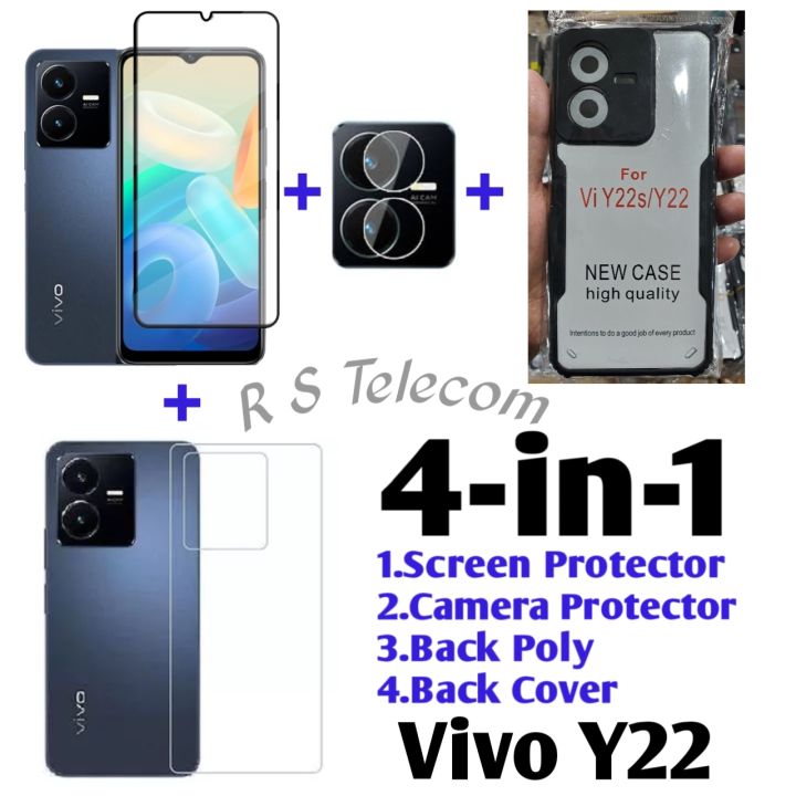 4 in 1 combo pack screen protector camera protector back cover and back ...